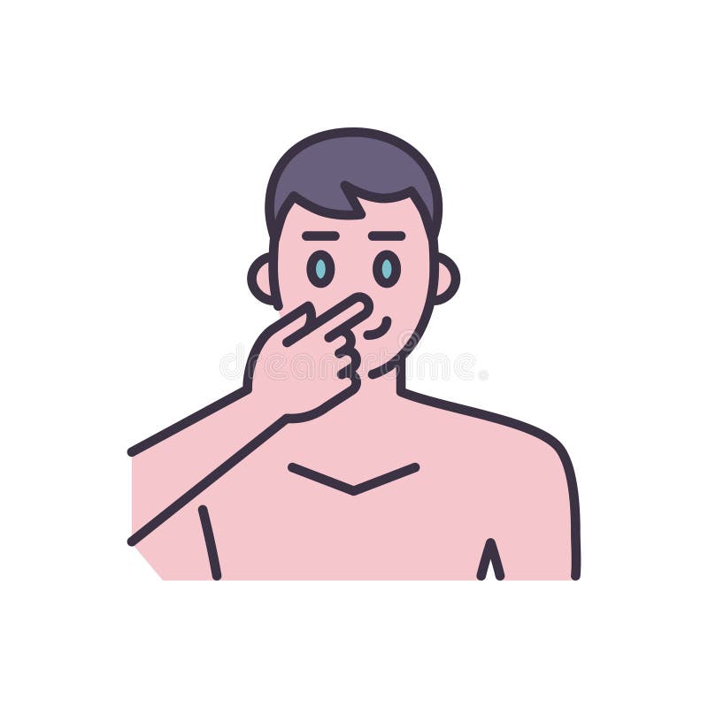 Avoid Face Touch Related Vector Icon. Stock Vector - Illustration of ...