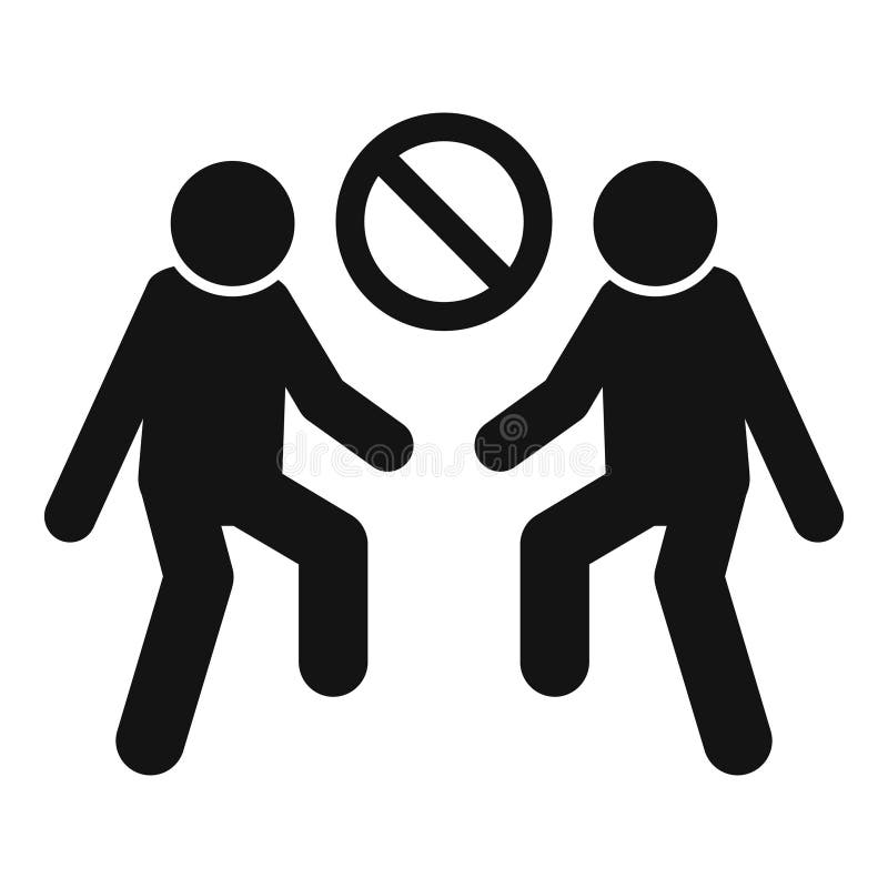 Avoid Group Dance Icon Simple Vector. Contact Precaution Stock Vector ...