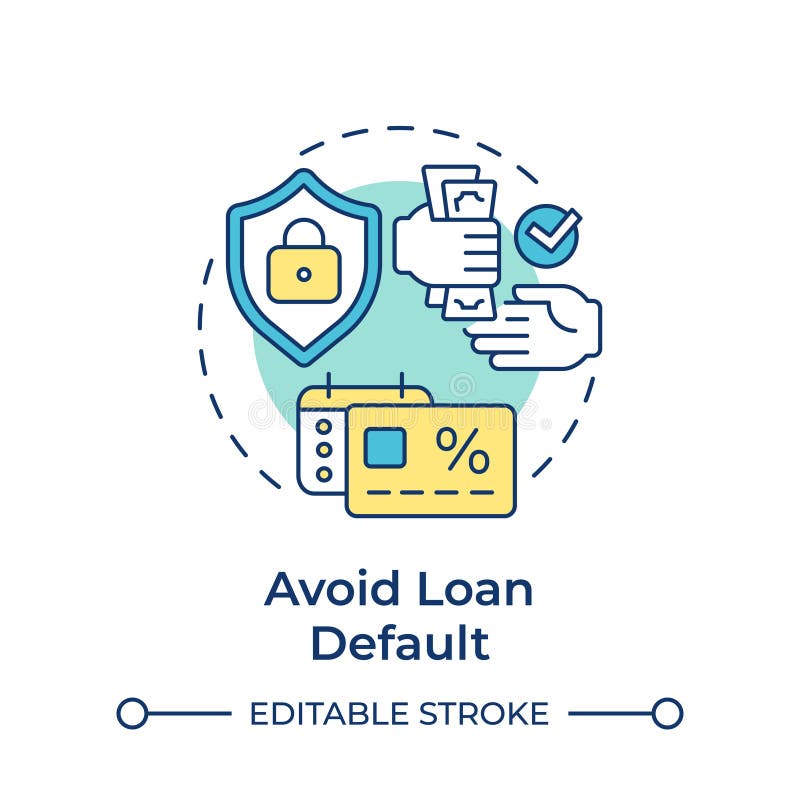 Avoid Loan Default Multi Color Concept Icon Stock Illustration ...