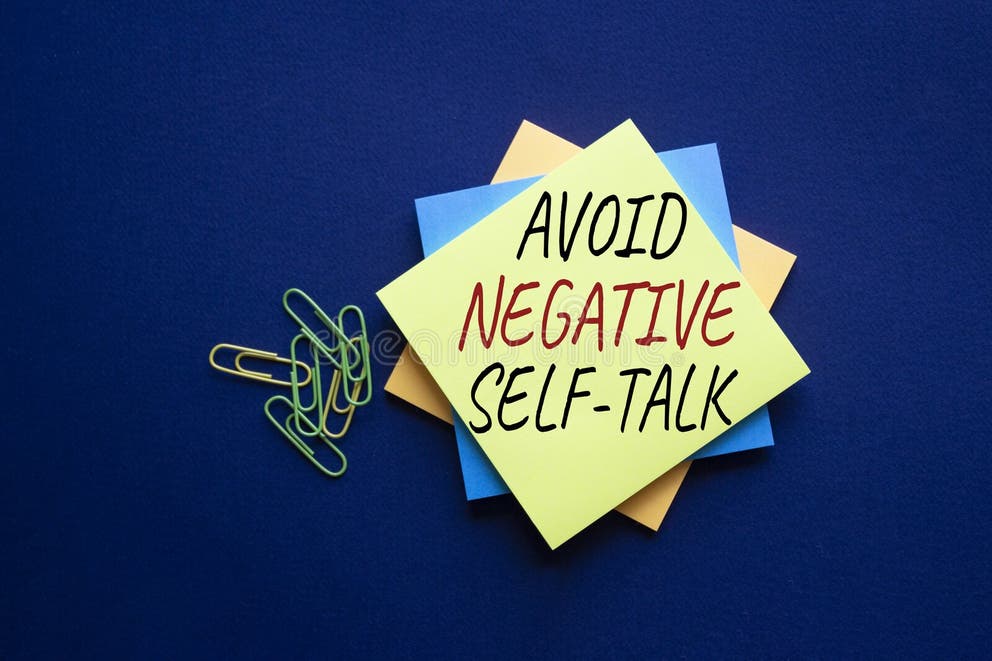 Avoid Negative Self-talk Symbol. Concept Words Avoid Negative Self-talk ...