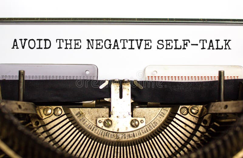 Avoid Negative Self-talk Symbol. Concept Words Avoid the Negative Self ...