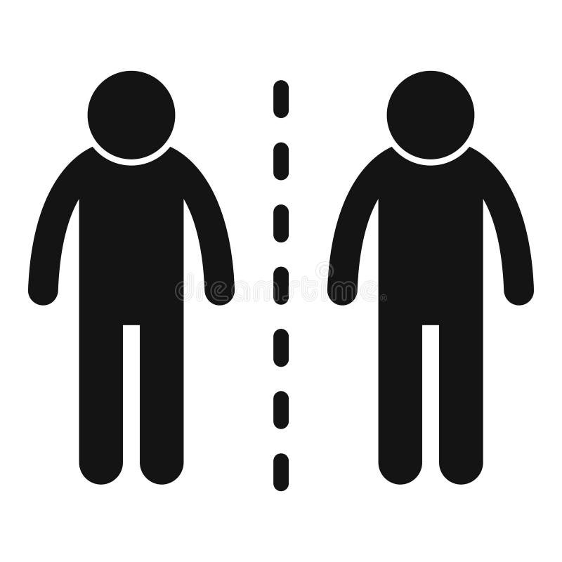 Avoid Person Contact Icon Simple Vector. Social Distance Stock ...