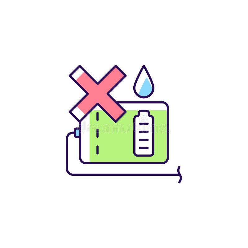 Avoid Rain and Wet Locations RGB Color Manual Label Icon Stock Vector ...