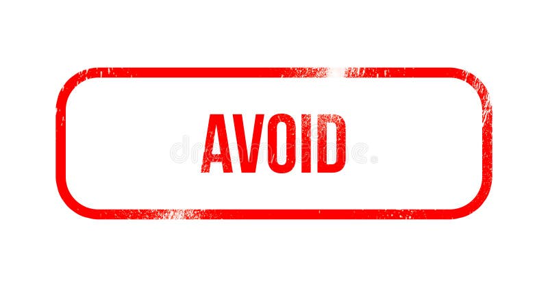 Avoid - Red Grunge Rubber, Stamp Stock Illustration - Illustration of ...