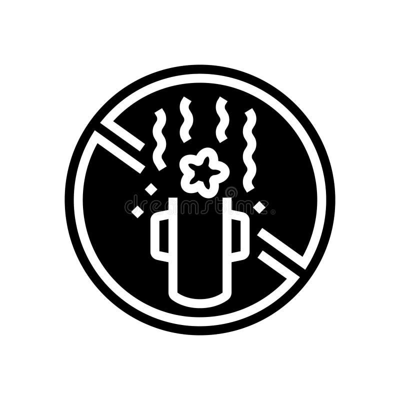 Avoid Scented Feminine Products Glyph Icon Vector Illustration Stock ...