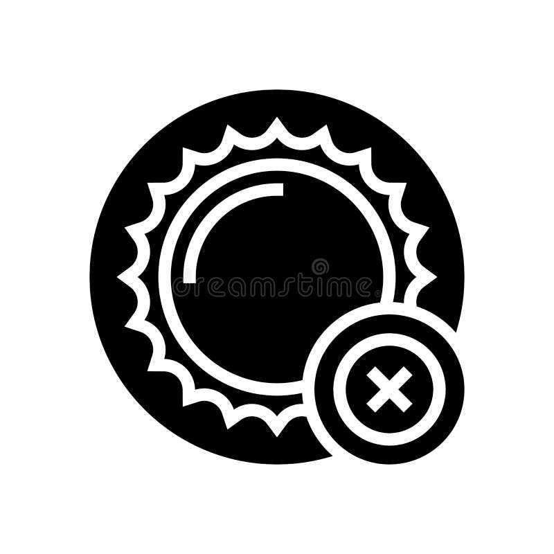 Avoid Sun Glyph Icon Vector Illustration Stock Illustration ...