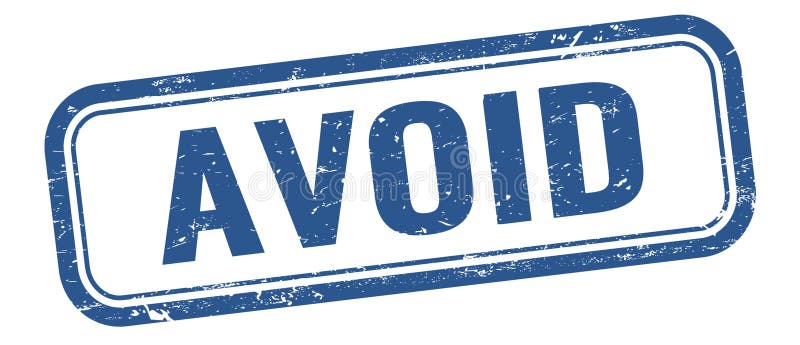 AVOID Text on Blue Grungy Vintage Stamp Stock Illustration ...