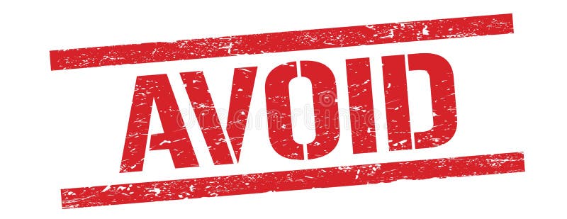 AVOID Text on Red Vintage Lines Stamp Stock Illustration - Illustration ...