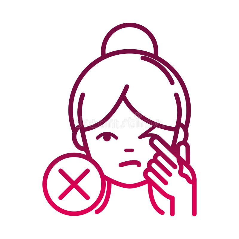 Avoid Touching Eyes To Prevent the Spread of Covid-19 Gradient Icon ...