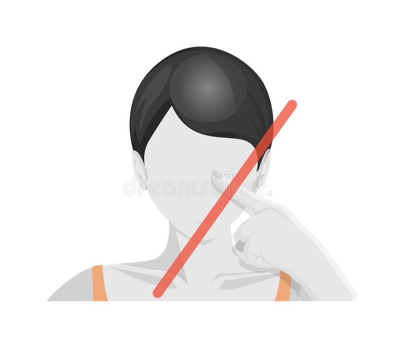 Avoid Touching Face - Illustration Stock Vector - Illustration of ...