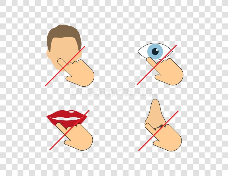 Avoid Touching Your Face. Vector Illustration, Flat. Stock Vector ...