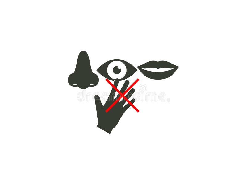 Avoid Touching Your Face. Vector Illustration, Flat Design Stock ...