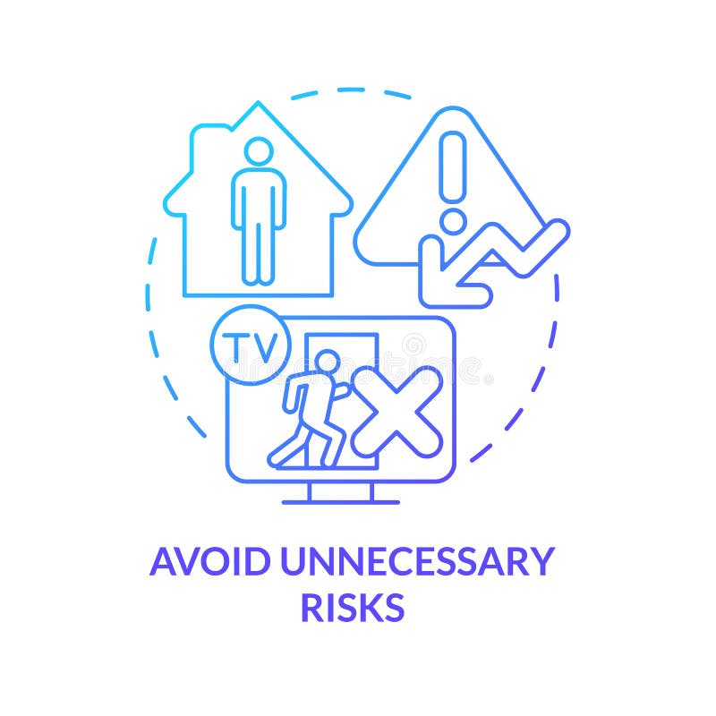 Avoid Unnecessary Risks Blue Gradient Concept Icon Stock Vector ... Avoid Unnecessary Risks Blue Gradient Concept Icon Stock Vector ...