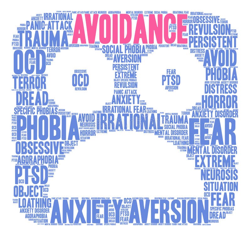 Avoidance Word Cloud stock vector. Illustration of avoidance - 99074557