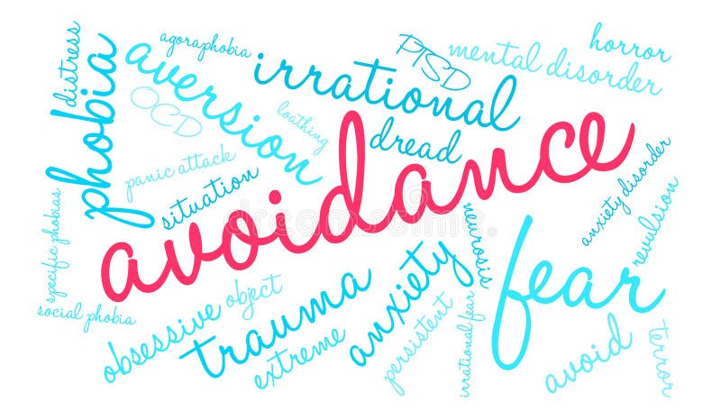 Avoidance Word Cloud stock vector. Illustration of meaning - 98656739