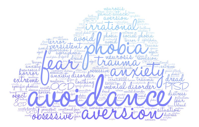 Avoidance Word Cloud stock vector. Illustration of lies - 98387743