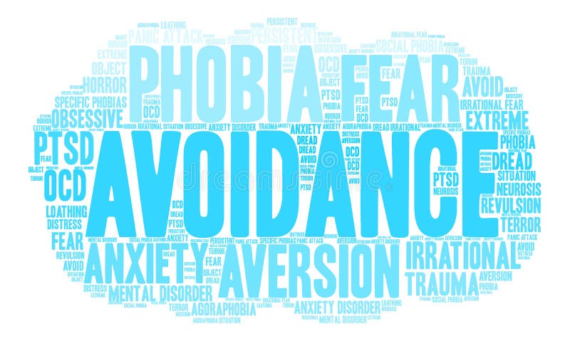 Avoidance Word Cloud stock vector. Illustration of avoidance - 99074557