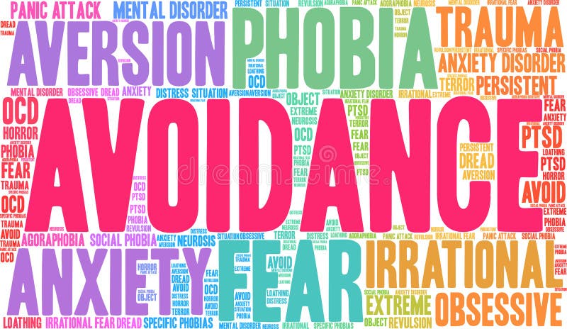 Avoidance Word Cloud stock vector. Illustration of avoidance - 99074557