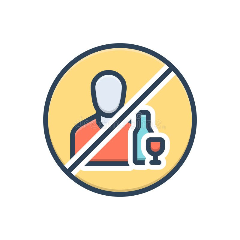 Color Illustration Icon for Avoiding, Inhibit and Prevent Stock Vector ...
