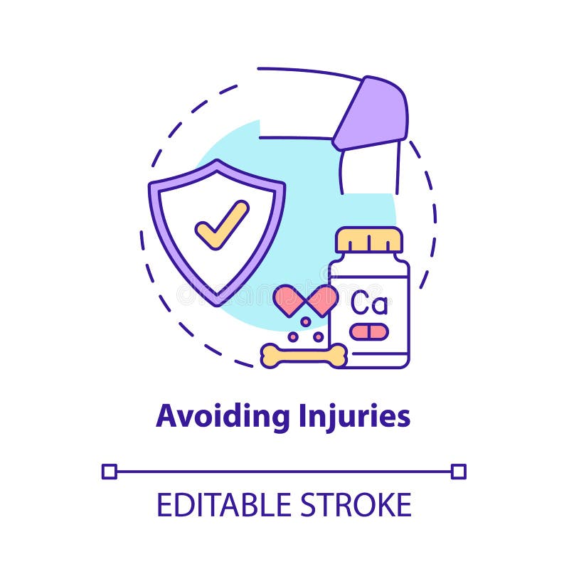 Avoiding Injuries Concept Icon Stock Vector - Illustration of ...
