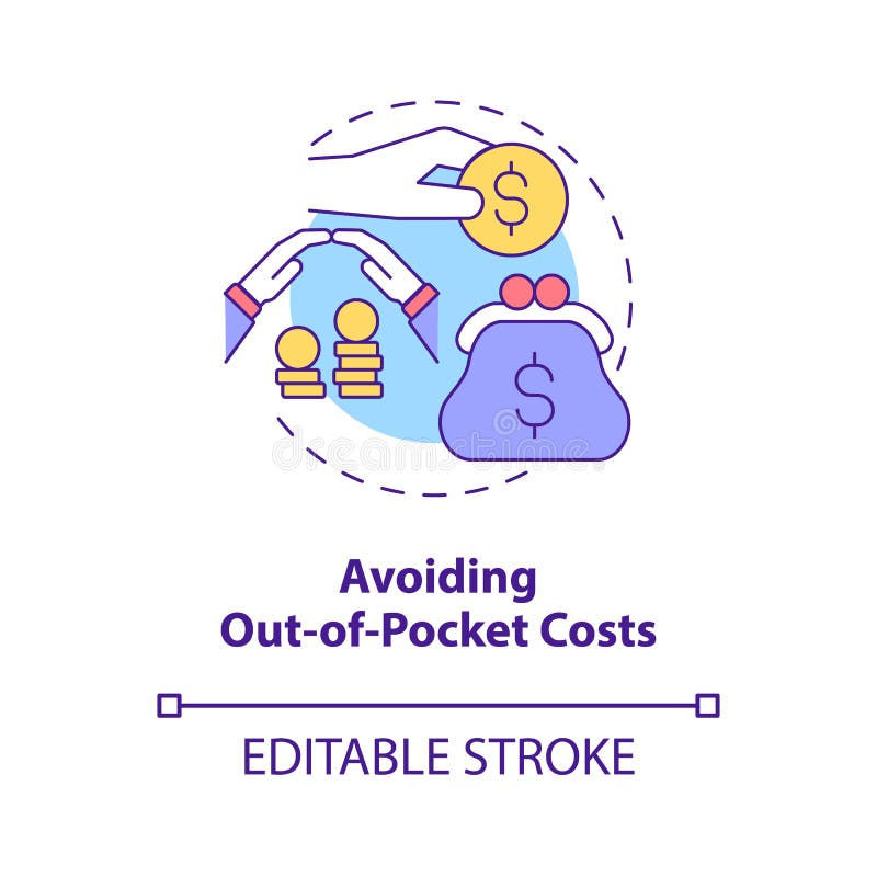 Avoiding Out of Pocket Costs Concept Icon Stock Vector - Illustration ... Avoiding Out of Pocket Costs Concept Icon Stock Vector - Illustration ...