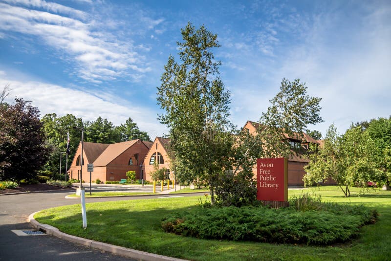 Avon Free Public Library editorial stock image. Image of academic ...