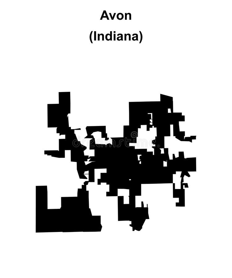 Avon outline map stock vector. Illustration of empty - 357279549