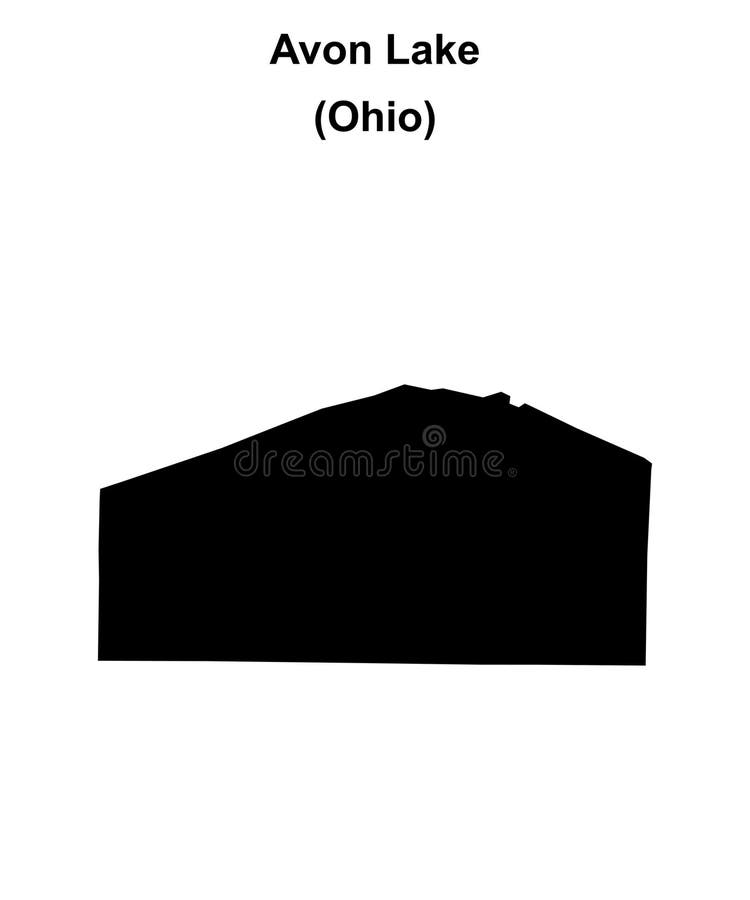 Avon Lake outline map stock vector. Illustration of icon - 357491037