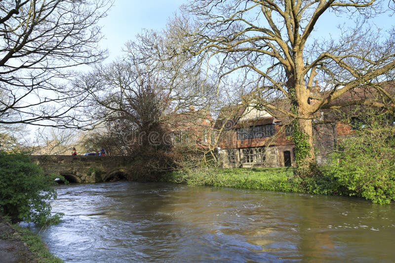 The Avon River Flowing through Salisbury City Stock Image - Image of ...