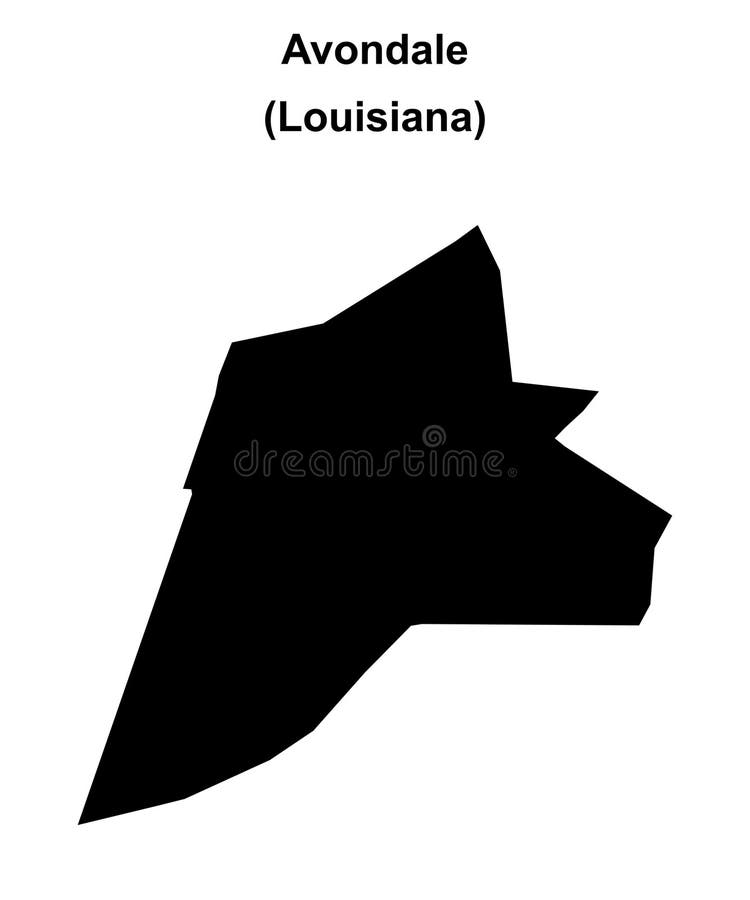 Avondale outline map stock vector. Illustration of town - 387342437