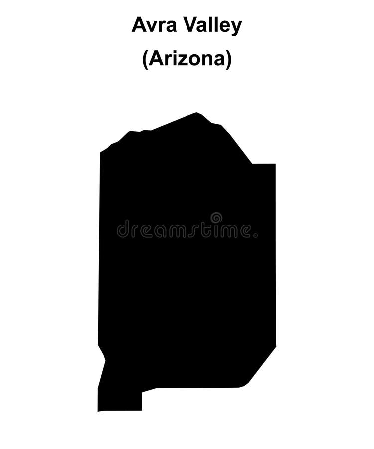 Avra Valley outline map stock vector. Illustration of shape - 385908688