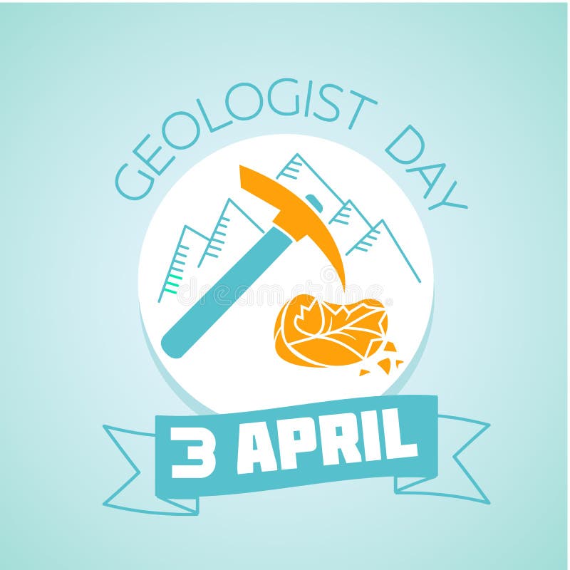 3 avril jour de géologue illustration stock. Illustration du dimanche ...