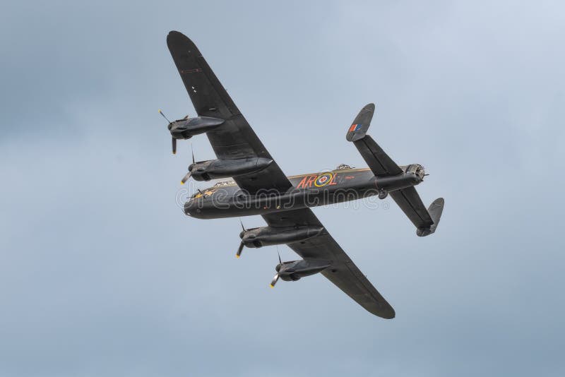 Avro Lancaster Bomber in Flight Editorial Stock Image - Image of ...