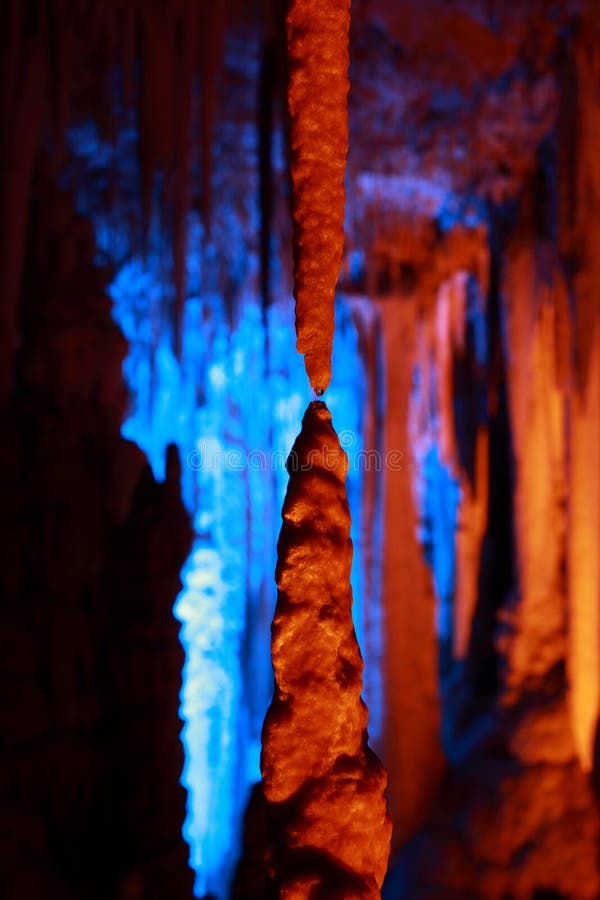 Avshalom Cave, Israel stock image. Image of yellow, geology - 69057621