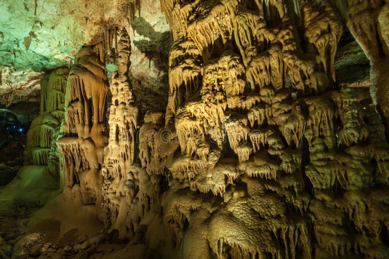 Soreq Cave in Israel stock photo. Image of rock, drop - 26550248