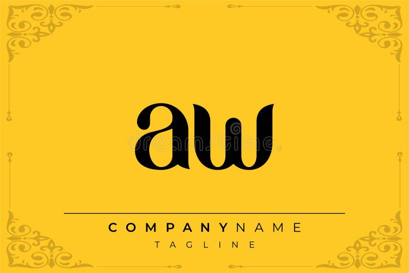 AW abstract luxury logo stock vector. Illustration of letter - 362198181