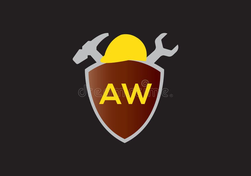 This is AW Building Construction Logo Stock Illustration - Illustration ...