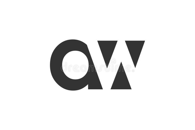 AW Creative Geometric Initial Based Modern and Minimal Logo. Letter a W ...