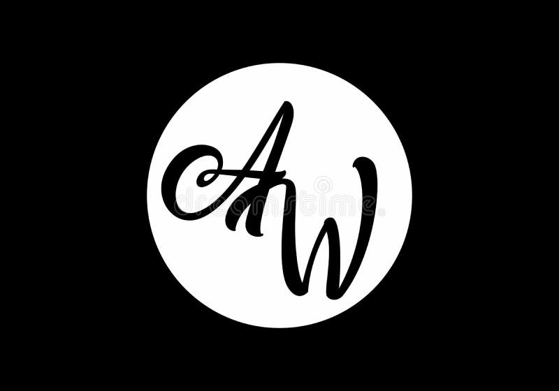 AW initial letter in color stock vector. Illustration of creative ...