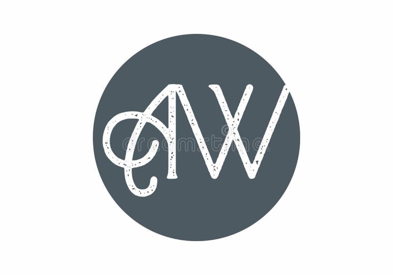 AW initial letter in color stock vector. Illustration of alphabet ...