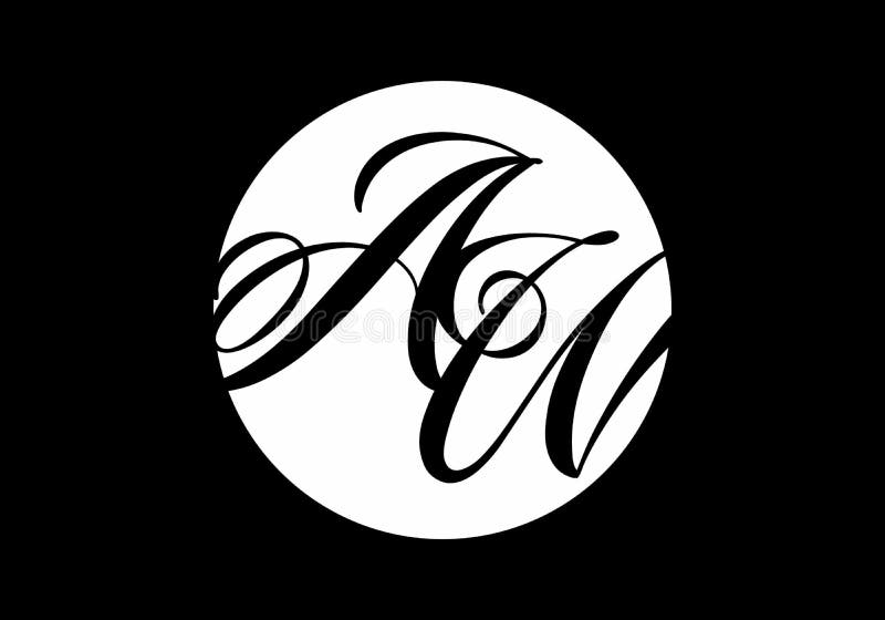 AW initial letter in color stock vector. Illustration of concept ...