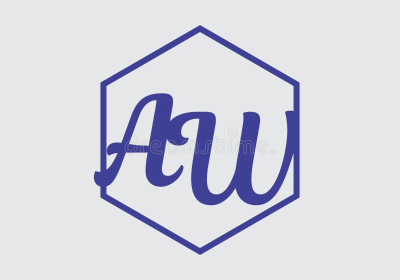 AW initial letter in color stock vector. Illustration of initial ...