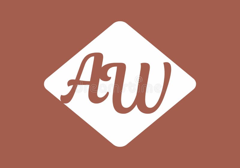 AW initial letter in color stock vector. Illustration of marketing ...