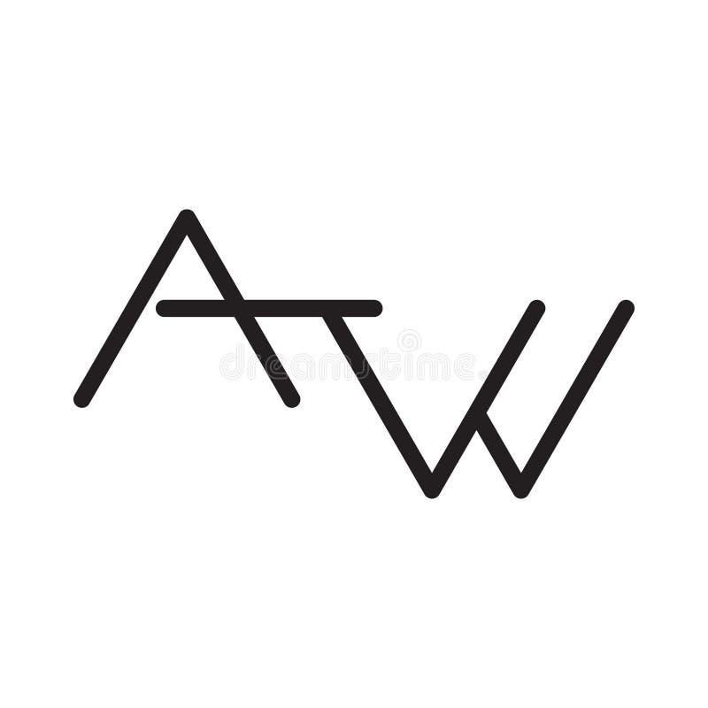 Aw Initial Letter Vector Logo Stock Vector - Illustration of graphic ...