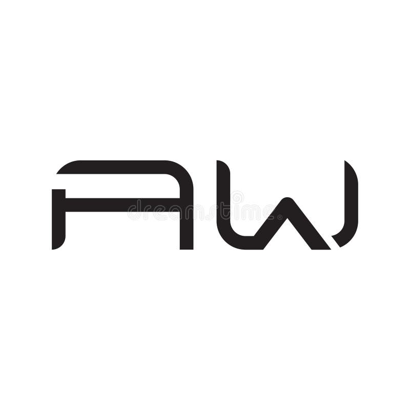 Initial Aw Alphabet Logo Design Template Vector Stock Vector ...