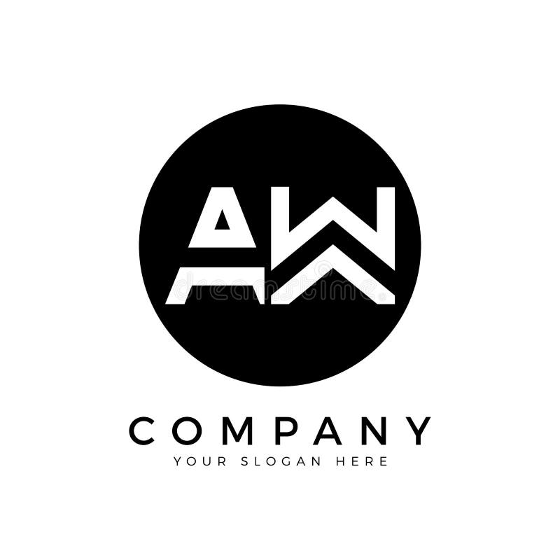 AW Logo Design Business Typography Vector Template. Creative Linked ...
