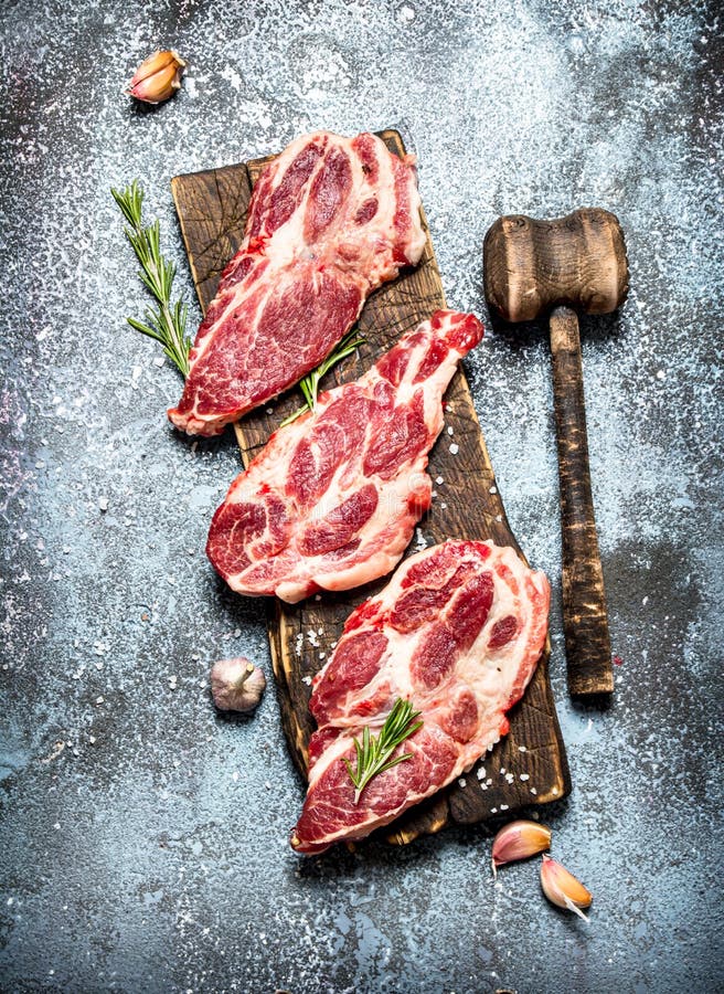 Raw meat stock photo. Image of food, uncooked, chop - 105375854