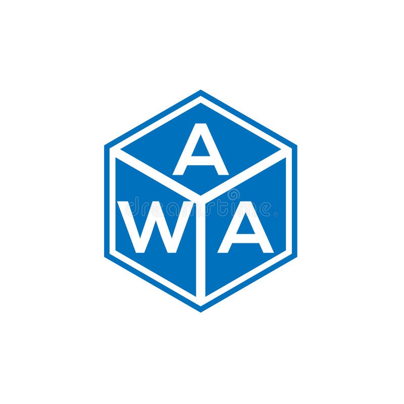 AWA Letter Logo Design on Black Background. AWA Creative Initials ...