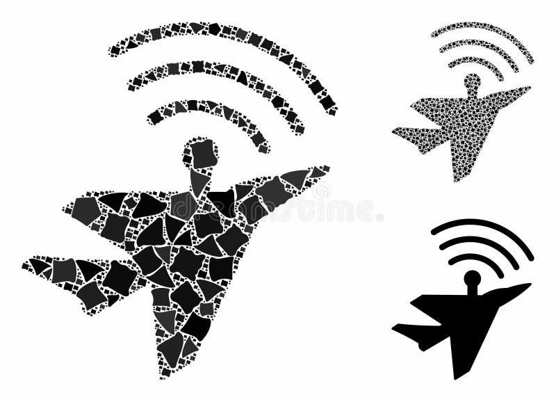 Awacs Aircraft Mosaic Icon of Rough Pieces Stock Illustration ...