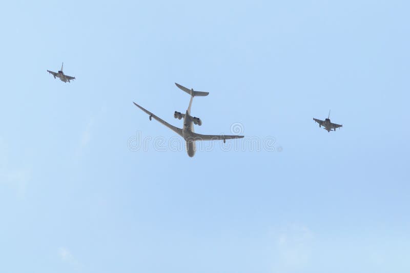 An AWACS and Two Jet Fighters Stock Image - Image of blue, speed: 38687759